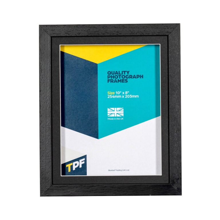 Solid Wood Black Box frame with mount | CH10BM - Trade Picture Frames