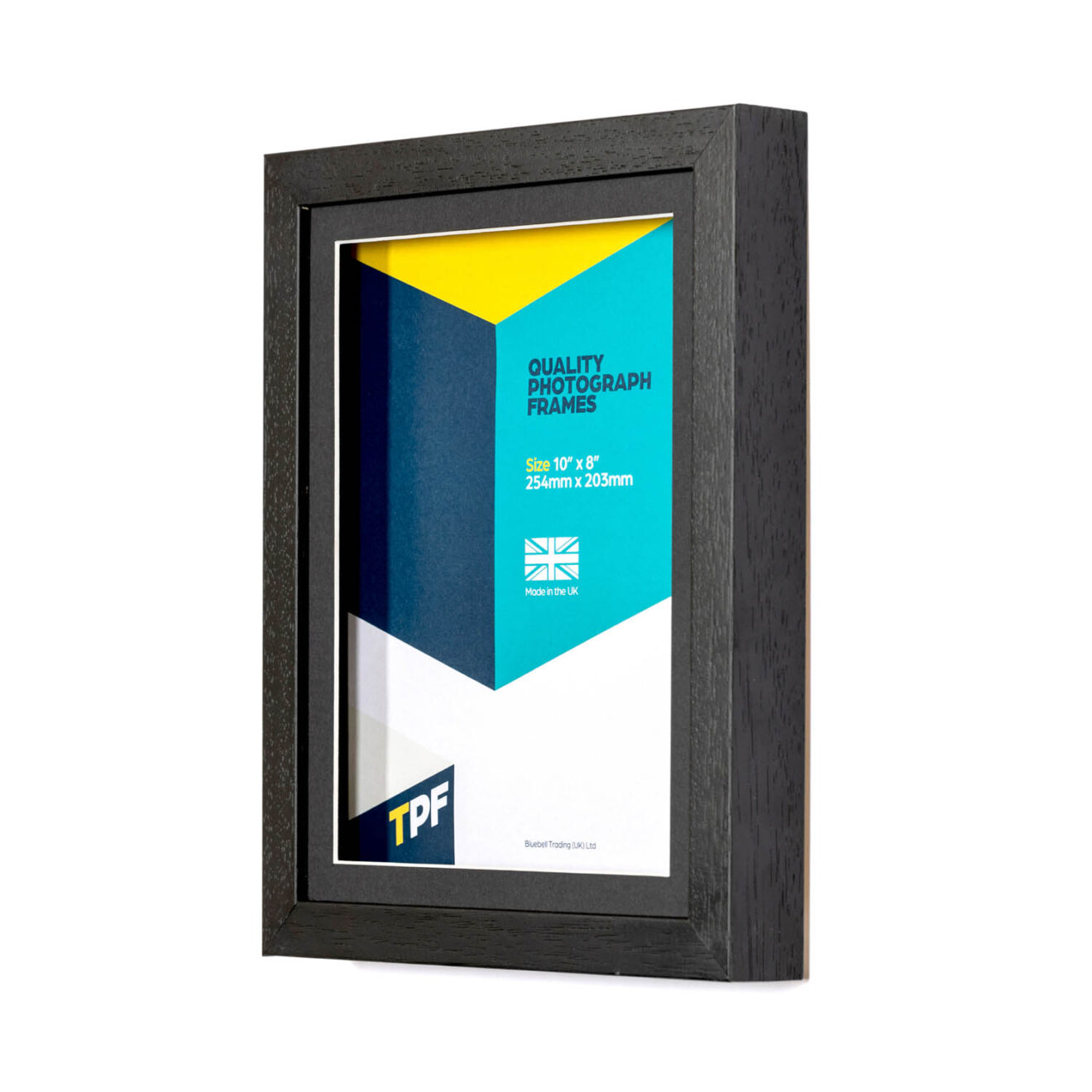 Solid Wood Black Box frame with mount | CH10BM - Trade Picture Frames